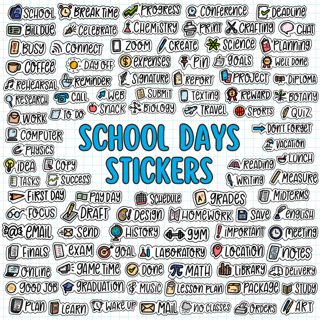 "Artful School Days" Cover and Sticker Pack – The Artful Agenda Store